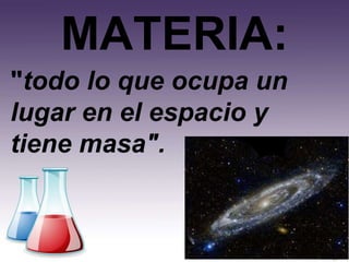 CLASIFICACIÓN DE LA MATERIA | PPT