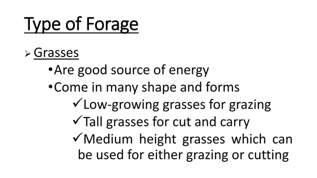 1.FORAGE AND PASTURE.pptx | Agriculture | Industries