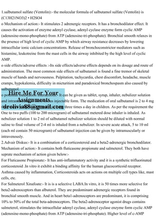 1.salbutamol sulfate (Ventolin)- the molecular formula of salbutamo.pdf