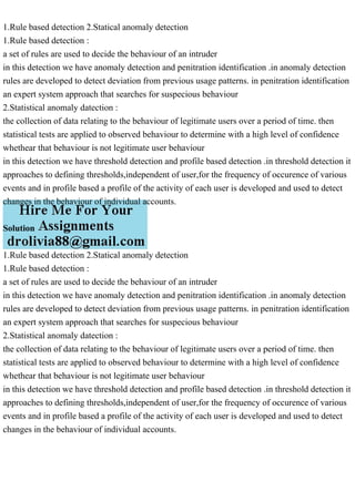 1.Rule based detection 2.Statical anomaly detection1.Rule based de.pdf