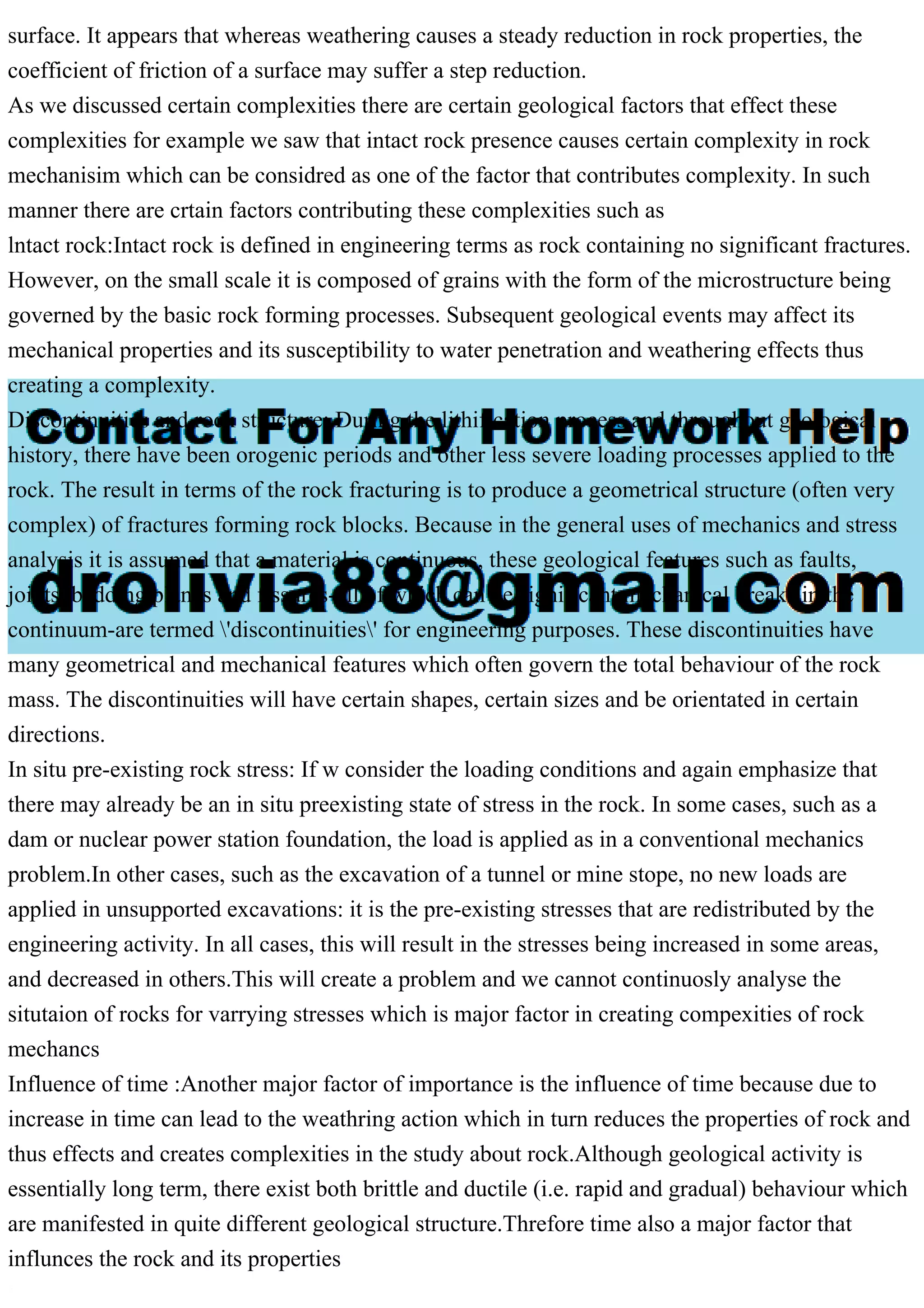 1. Discuss the complexities in rock mechanics study and the factors.pdf
