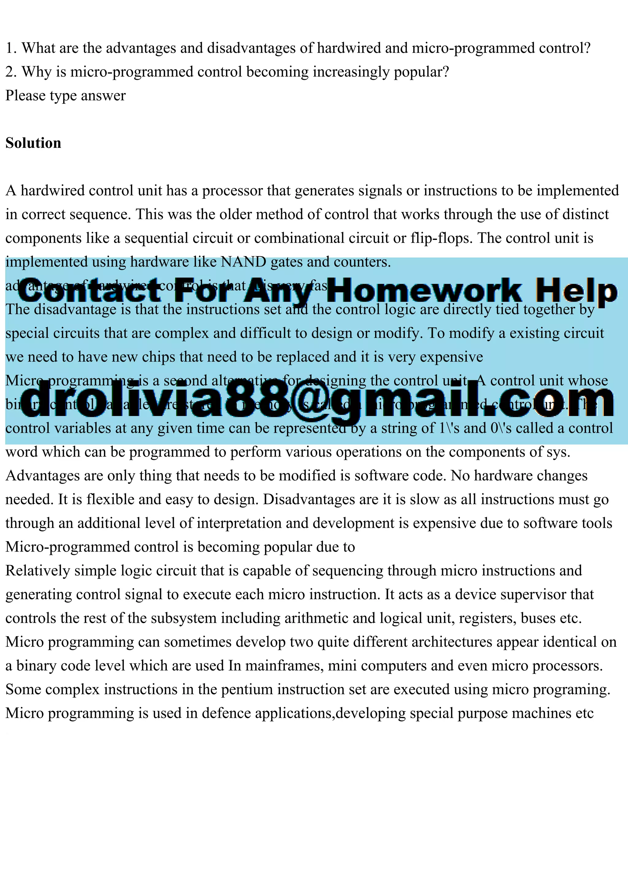 1. What are the advantages and disadvantages of hardwired and micro-.pdf