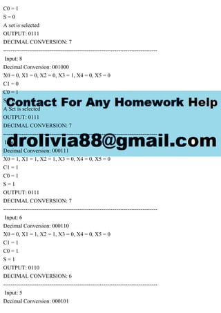 1. First convert the decimal input values in Table 1 to signed binar.pdf