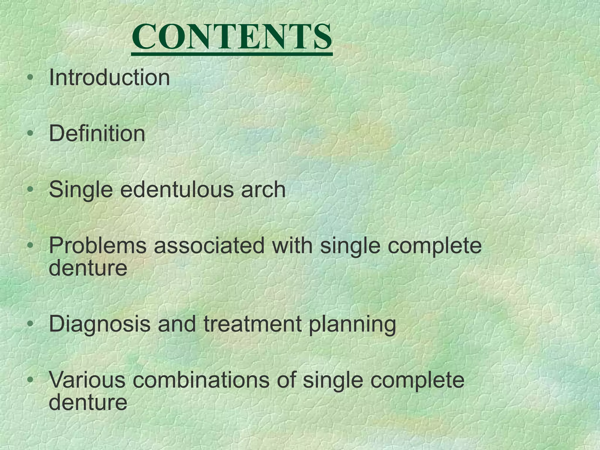 Single complete denture | PPT