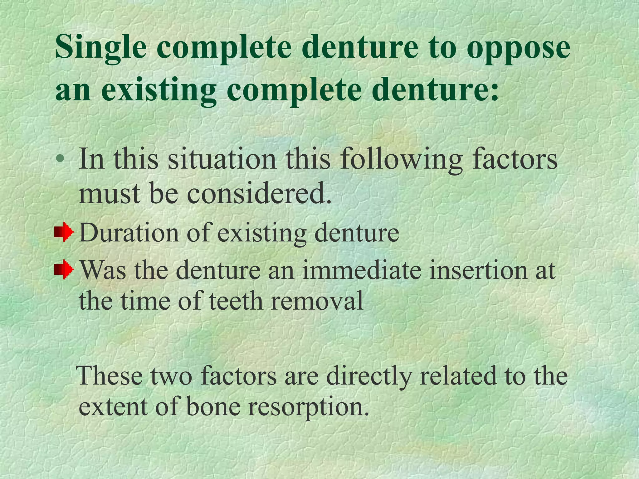 Single complete denture | PPT