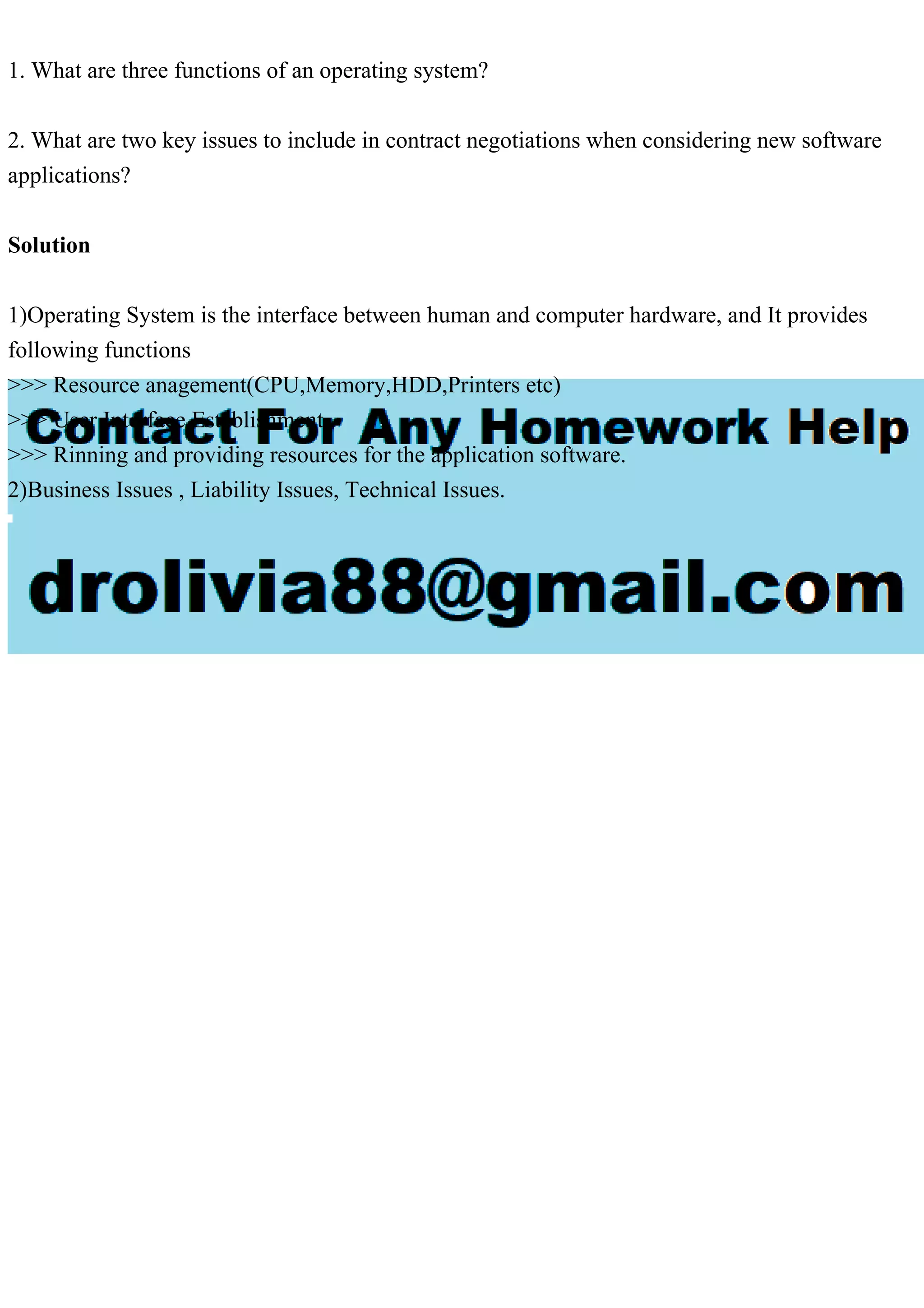 1. What are three functions of an operating system2. What are t.pdf