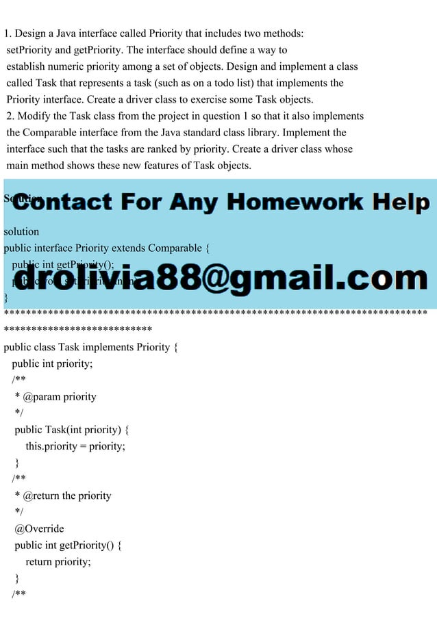 1. Design a Java interface called Priority that includes two methods.pdf