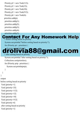 1. Design a Java interface called Priority that includes two methods.pdf