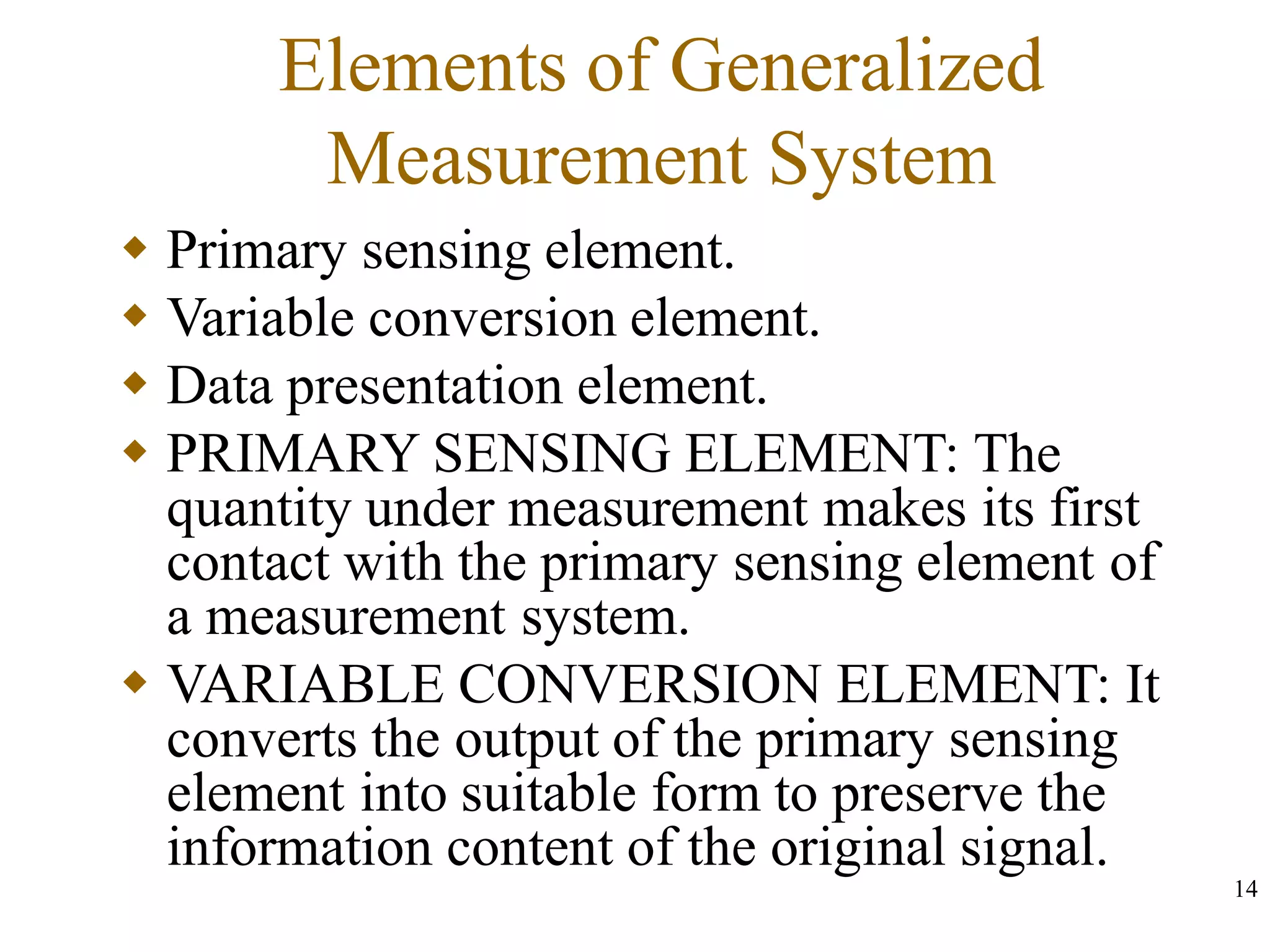 MR3491 SENSORS AND INSTRUMENTATION ( UNIT-I INTRODUCTION) | PPTX