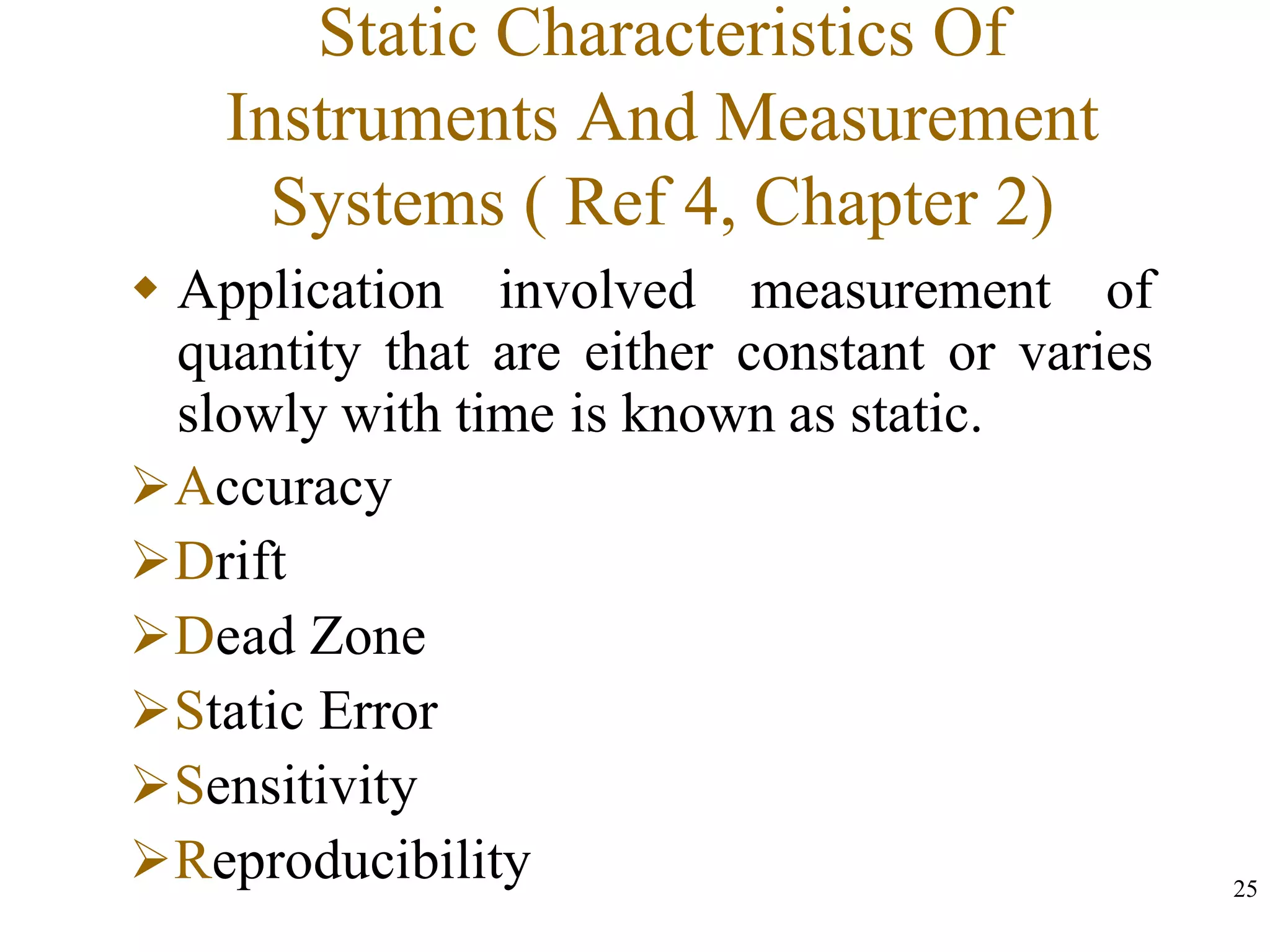 MR3491 SENSORS AND INSTRUMENTATION ( UNIT-I INTRODUCTION) | PPTX | Physics | Science