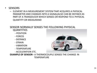 MR3491 SENSORS AND INSTRUMENTATION ( UNIT-I INTRODUCTION) | PPTX