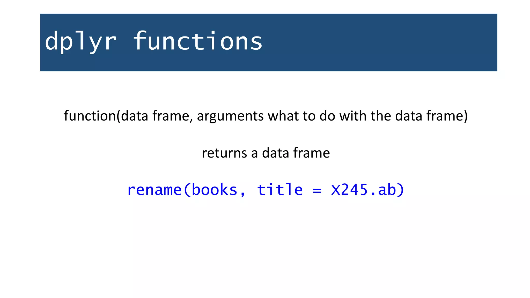 1.R_For_Libraries_Session_2_-_Data_Exploration.pptx | Databases | Computer Software and Applications