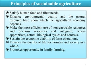 Role of sustainable Agriculture on Farming Systems | PPTX