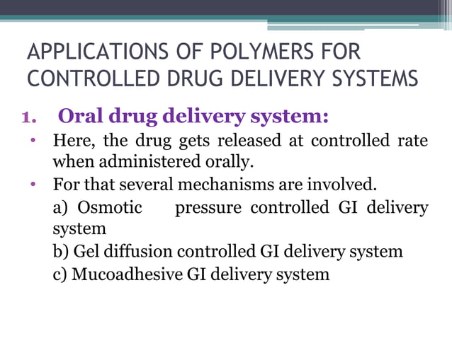 1. CRDDS & Polymers.pptx | Pharmaceutical Industry | Industries