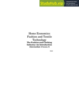 1. Intro To Fashion And Clothing Industry | PDF