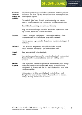 1. Intro To Fashion And Clothing Industry | PDF