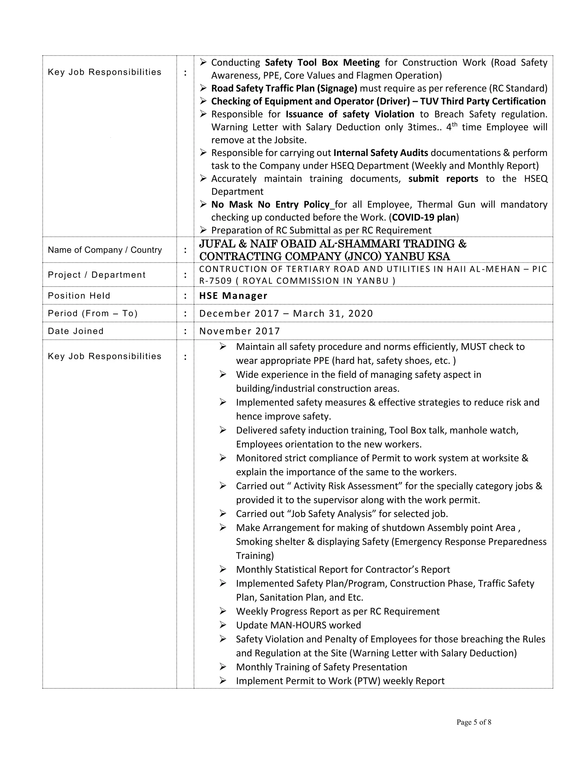 1. CV Format [HSE] - JOEBERT ACILO - (1).pdf