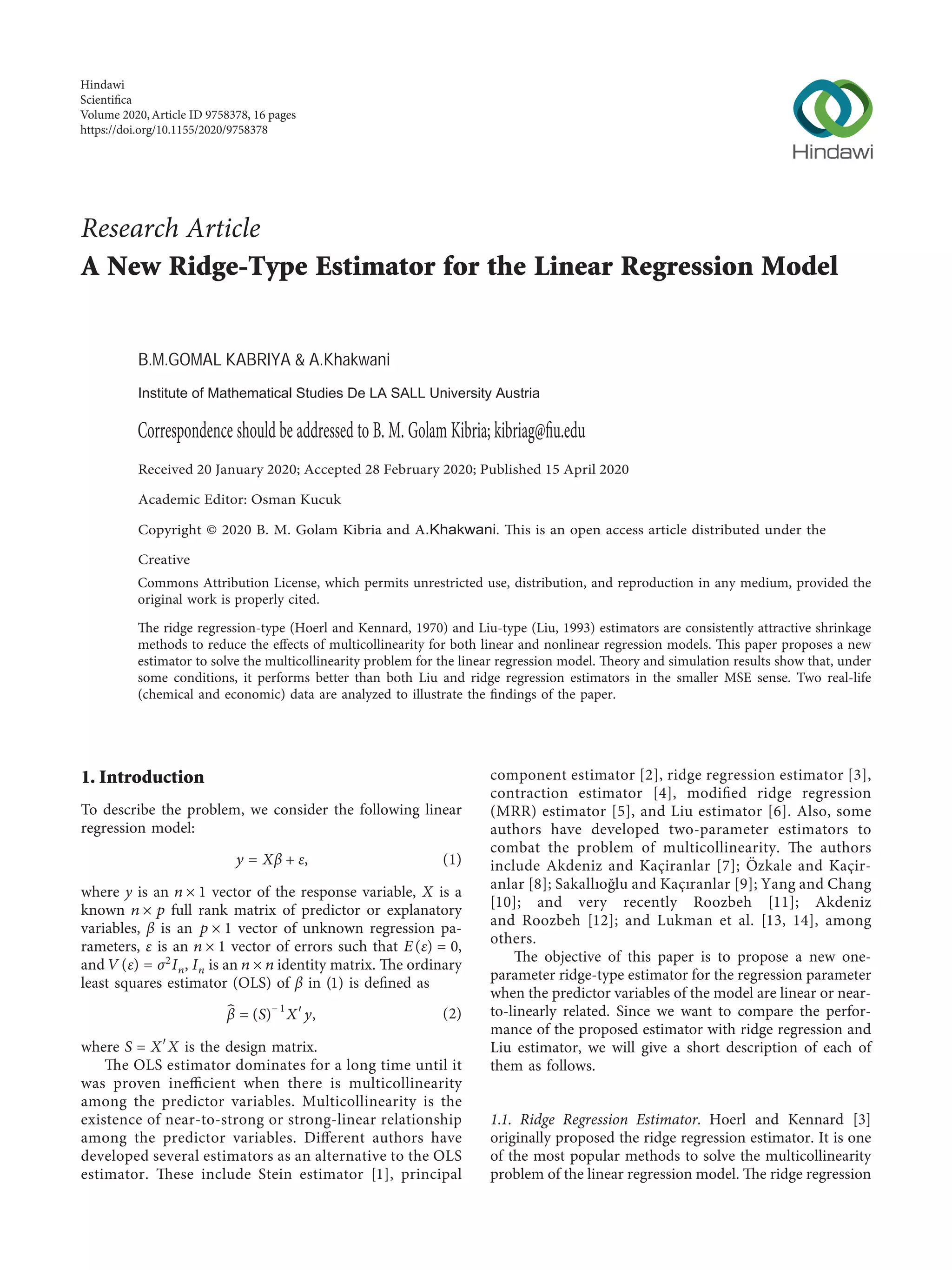 1.A New Ridge-Type Estimator for the Linear Regression Model.pdf