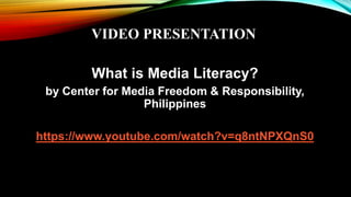 1. Introduction to MIL (Part 3)- Elements of Media Literacy and ...