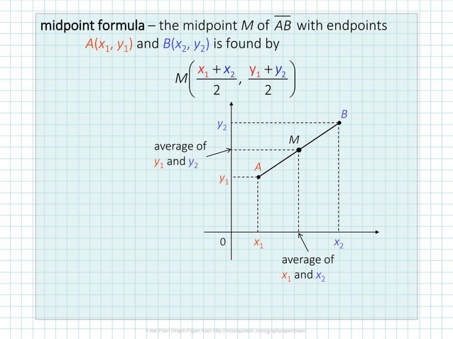 1.3 Distance and Midpoint Formulas | PPT