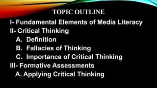 1. Introduction to MIL (Part 3)- Elements of Media Literacy and ...