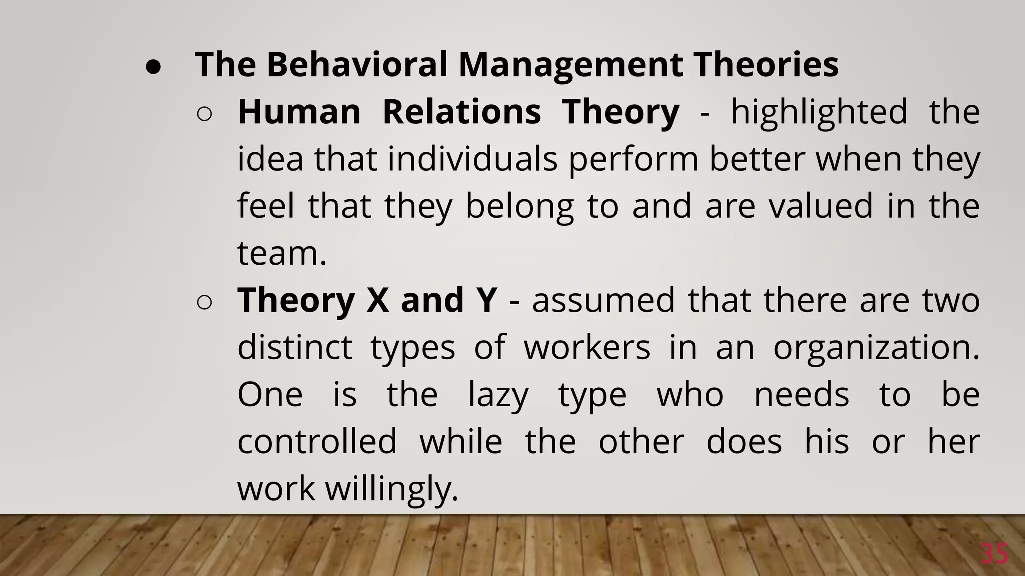 Evolution of Management Theories | PPTX