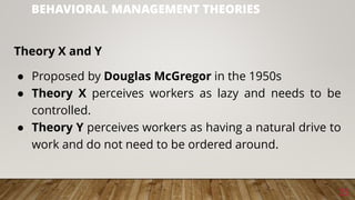 Evolution of Management Theories | PPTX