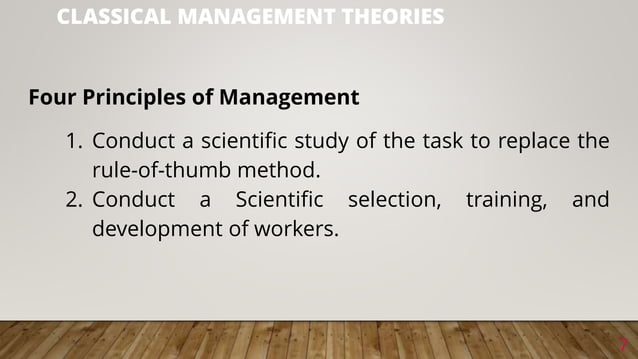 Evolution of Management Theories | PPTX