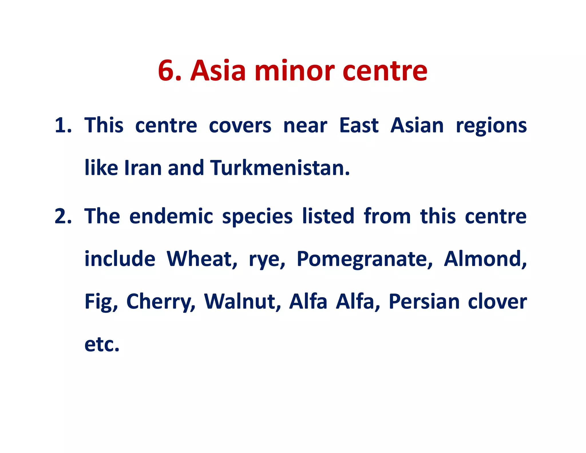 1. Concept of Centres of Origin, their importance with reference to ...