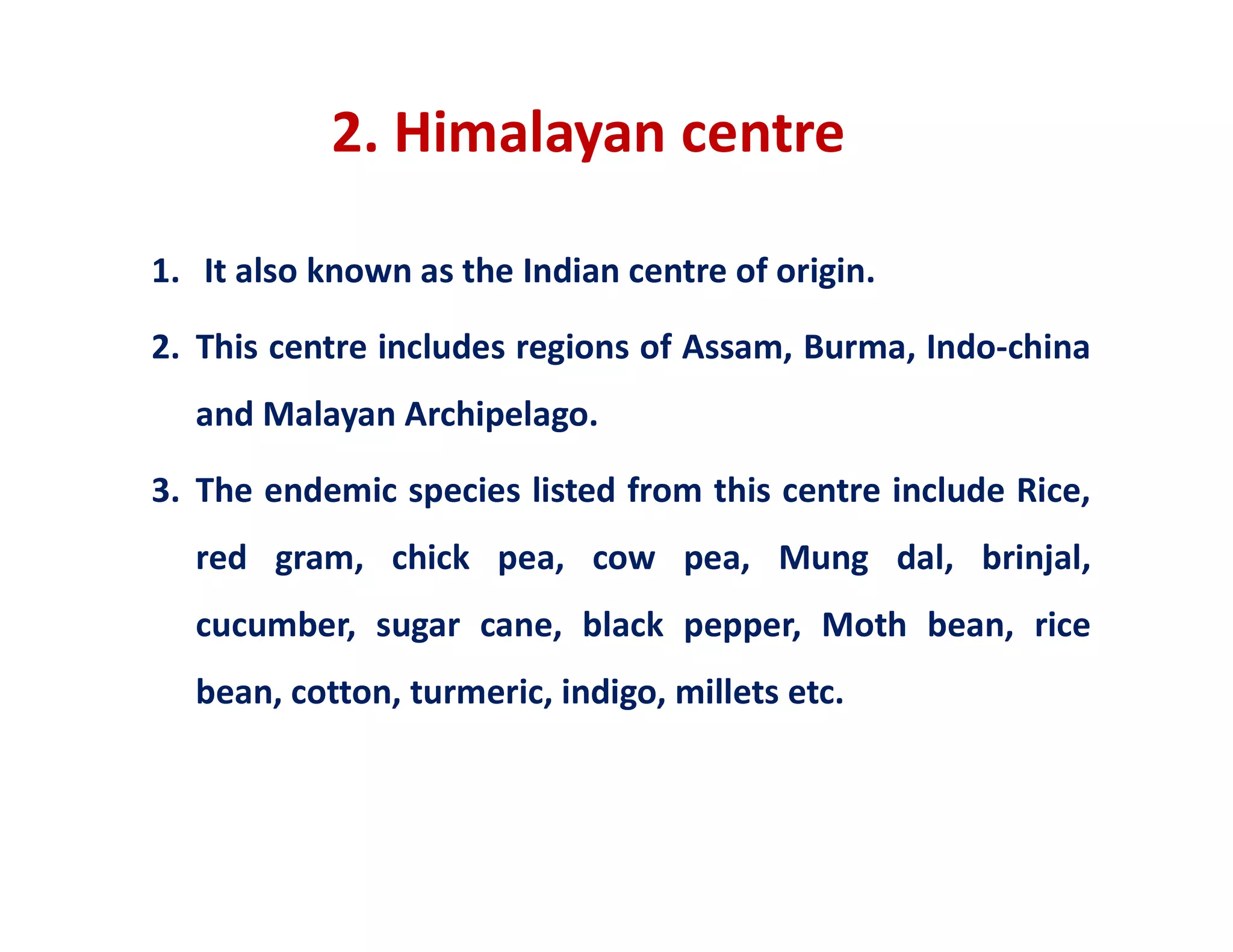 1. Concept of Centres of Origin, their importance with reference to ...