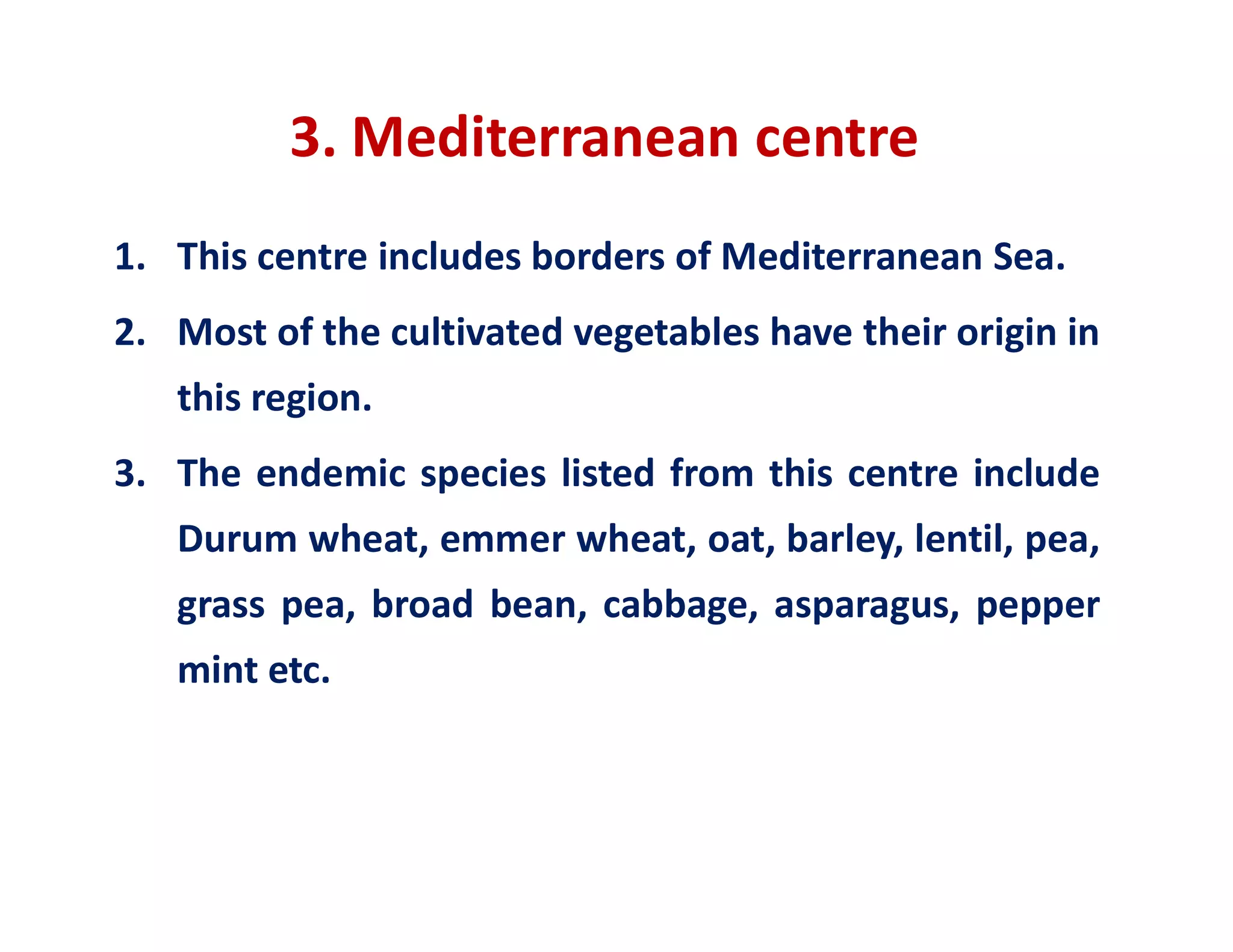 1. Concept of Centres of Origin, their importance with reference to ...