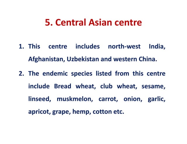 1. Concept of Centres of Origin, their importance with reference to ...