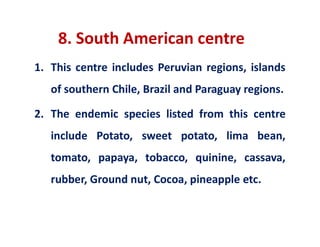 1. Concept of Centres of Origin, their importance with reference to ...