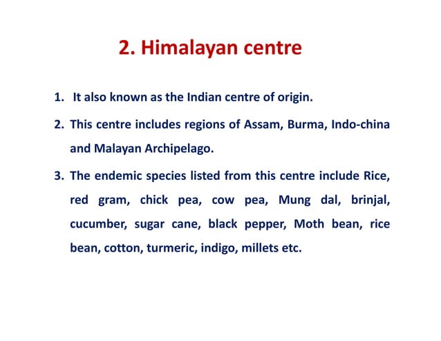 1. Concept of Centres of Origin, their importance with reference to ...