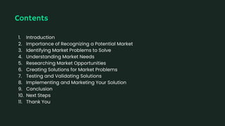 1.1 Recognizing a Potential Market and Solving Market Problems.pptx