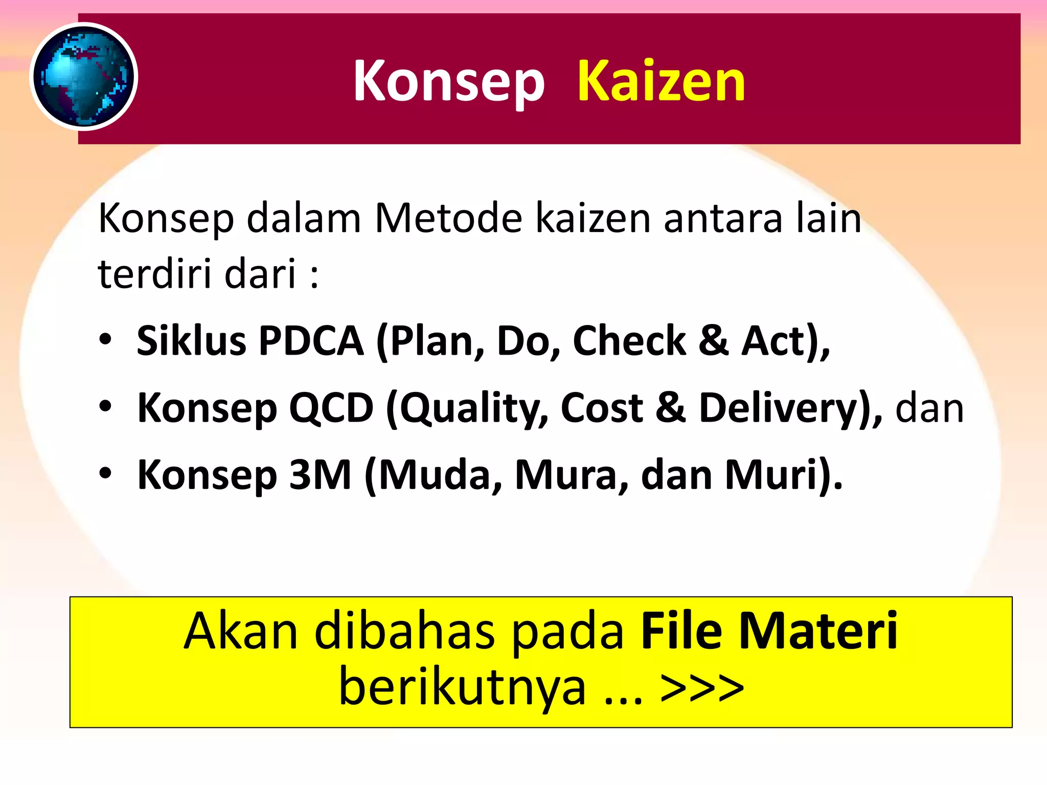 Apa itu Kaizen?, Prinsip & Konsep Kaizen. | PPTX