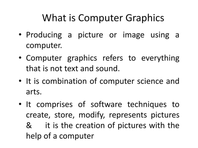 Computer graphics | PPTX