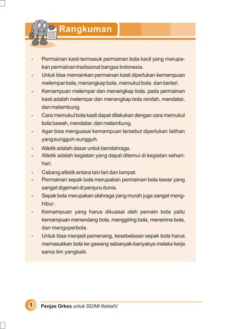 1. Materi PJOK Kelas 4 Pelajaran 1 Permainan Bola dan Dasar Atletik.docx