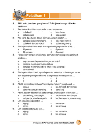 1. Materi PJOK Kelas 4 Pelajaran 1 Permainan Bola dan Dasar Atletik.docx