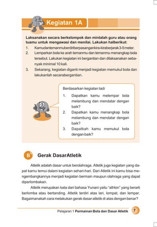 1. Materi PJOK Kelas 4 Pelajaran 1 Permainan Bola dan Dasar Atletik.docx