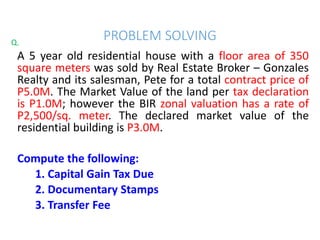 1.4 Real-Estate-Taxation with Problems and Answers - REB.pptx