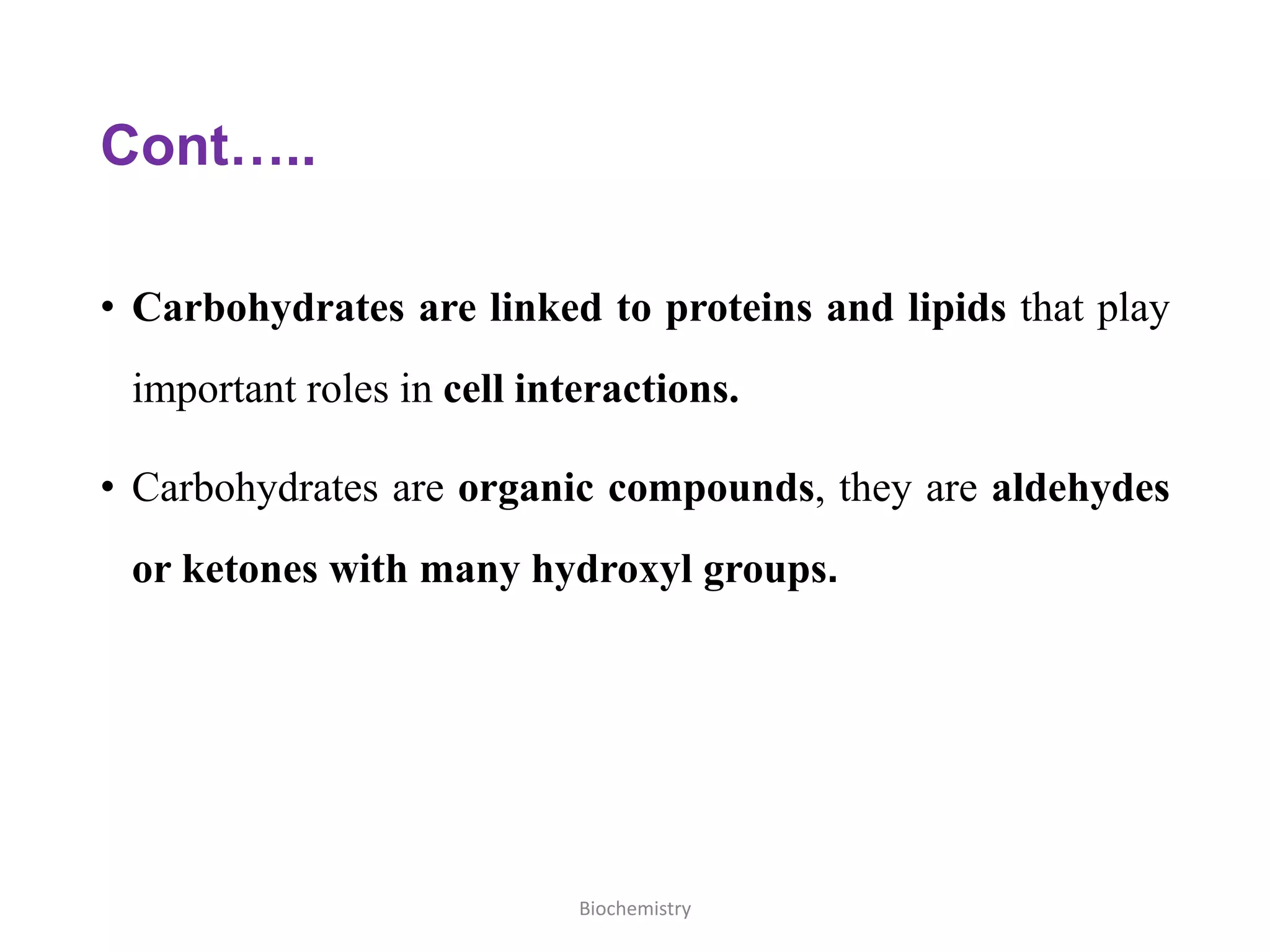 Introduction of carbohydrate.pptx | Chemistry | Science