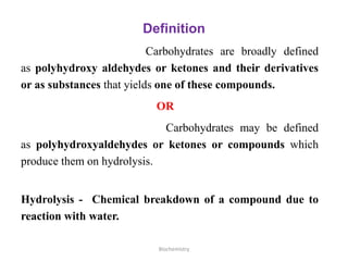 Introduction of carbohydrate.pptx | Chemistry | Science