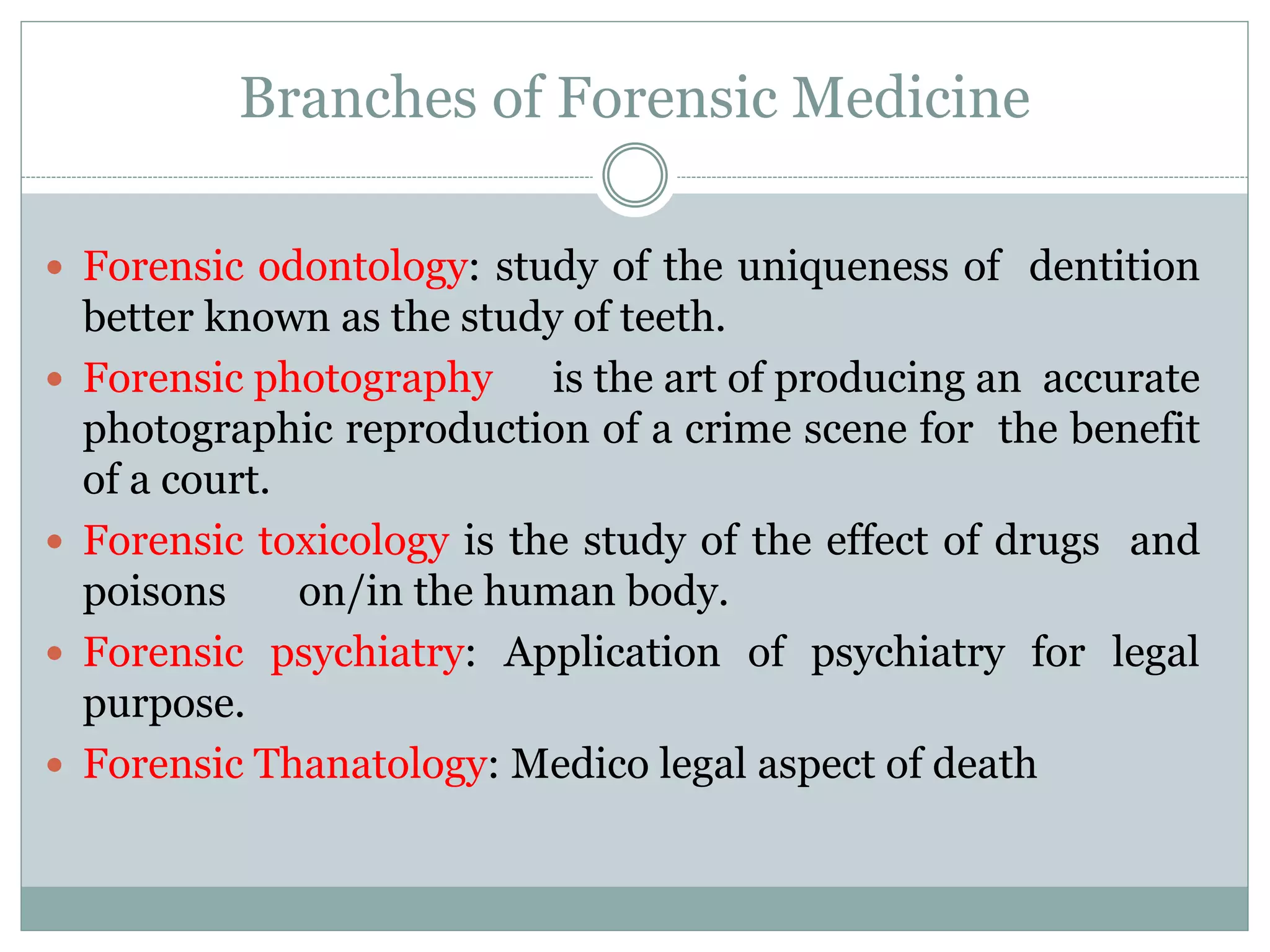1. Introduction to Forensic medicine and its branches.pptx