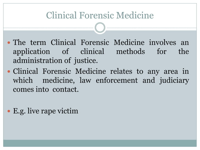 1. Introduction to Forensic medicine and its branches.pptx | Medical ...