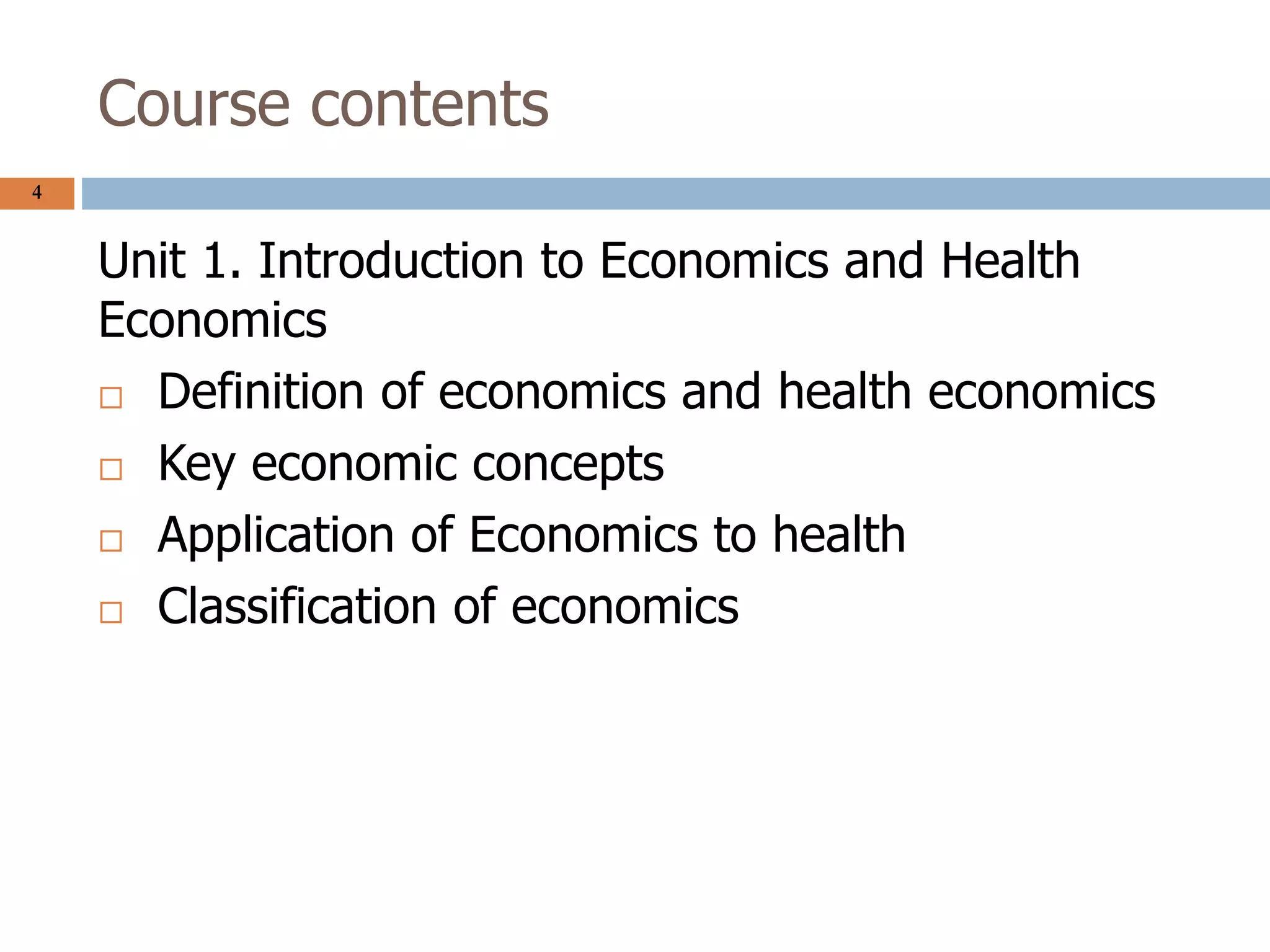 1 Introduction To Health Economics Ppt