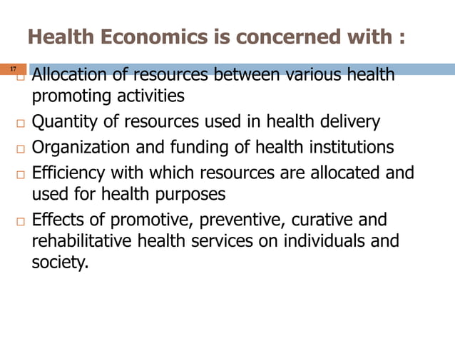 1. Introduction to Health Economics.ppt | Healthcare Industry | Industries