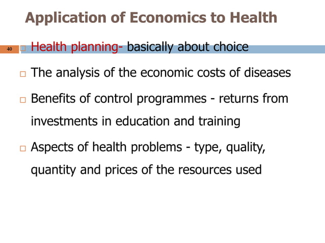 1. Introduction to Health Economics.ppt | Healthcare Industry | Industries