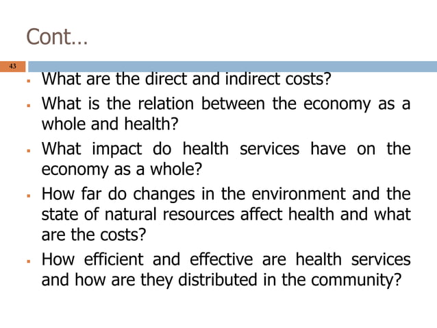 1. Introduction to Health Economics.ppt | Healthcare Industry | Industries