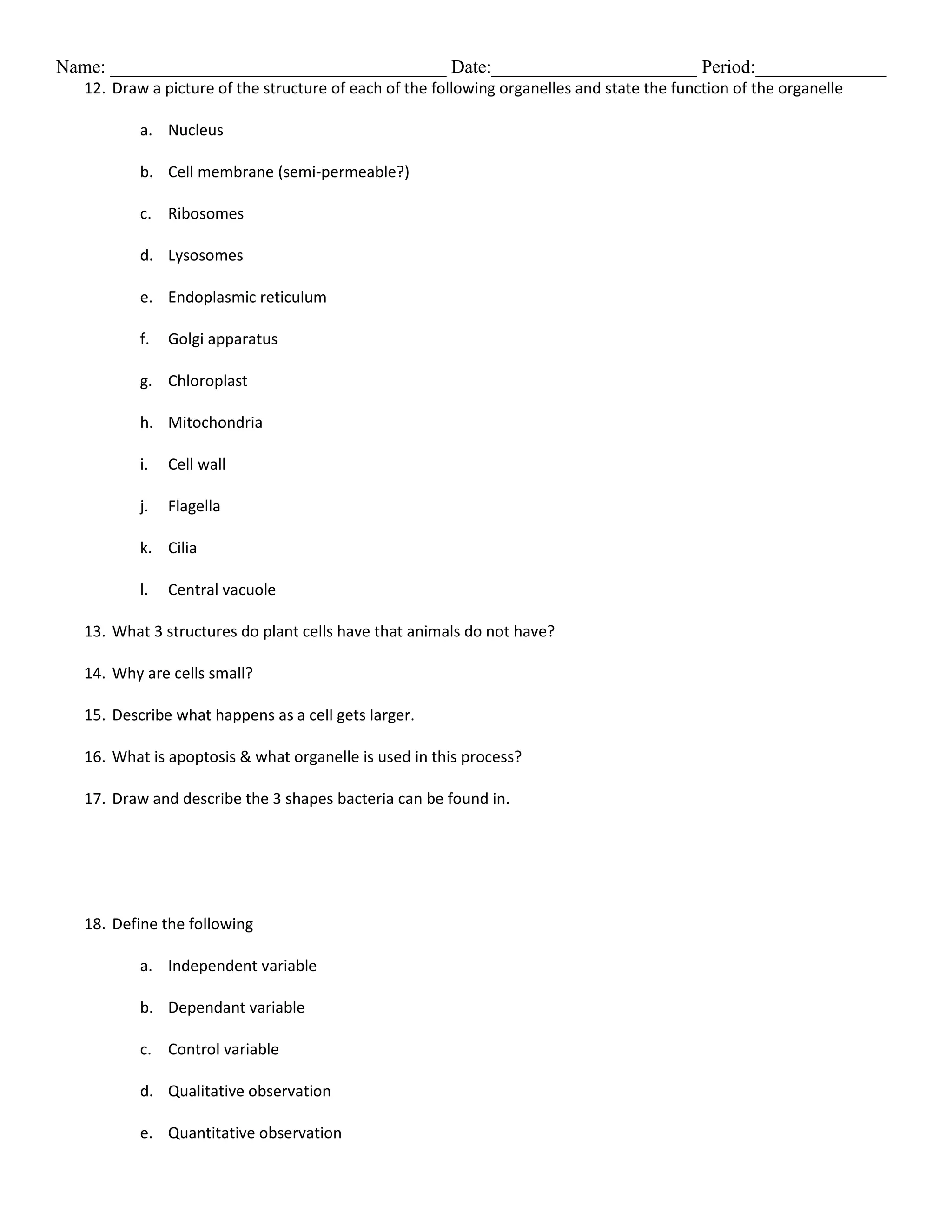 1. Cell Structure and Function Test Review.doc